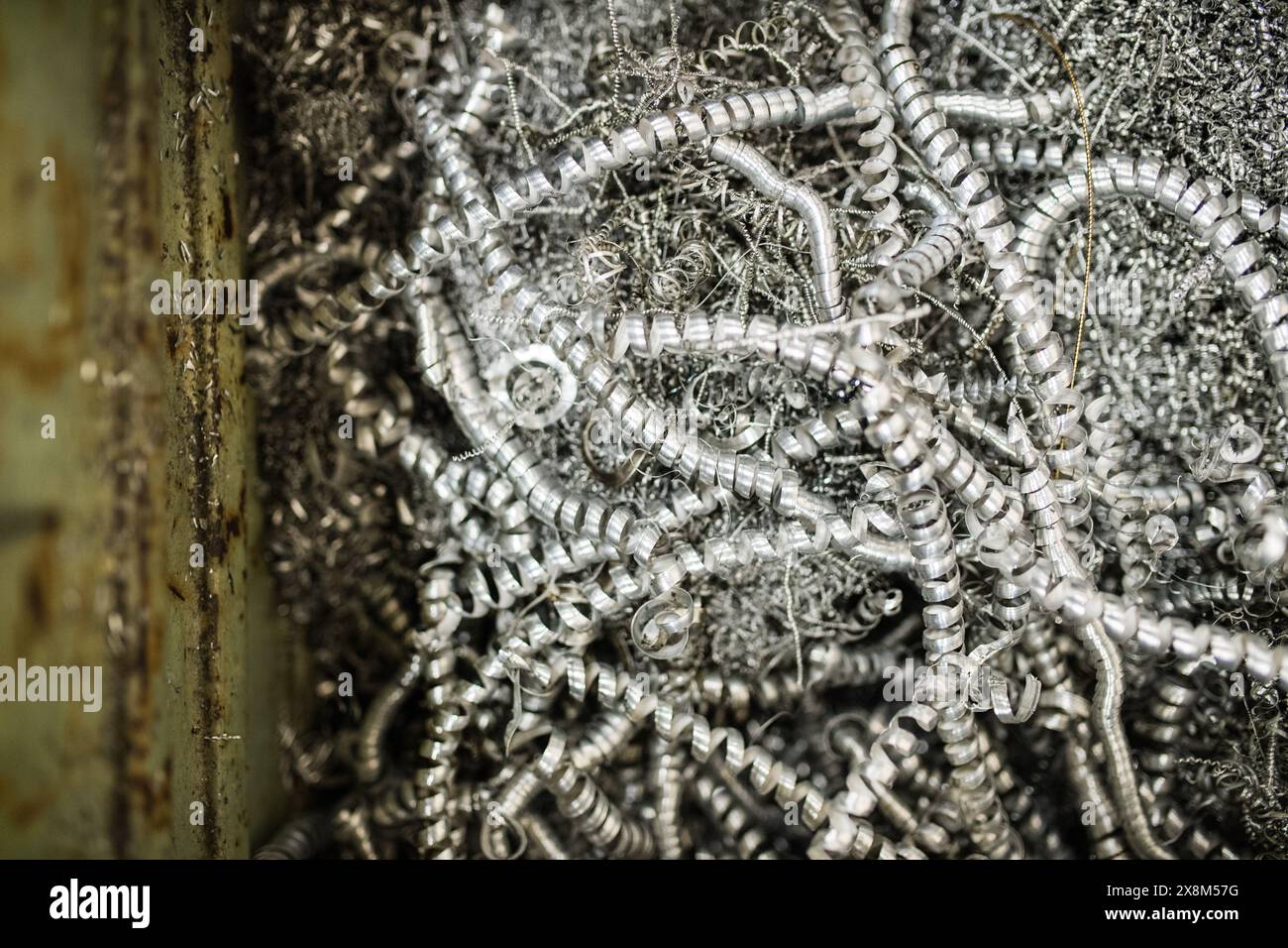 Iron filings after metal cutting Stock Photo - Alamy