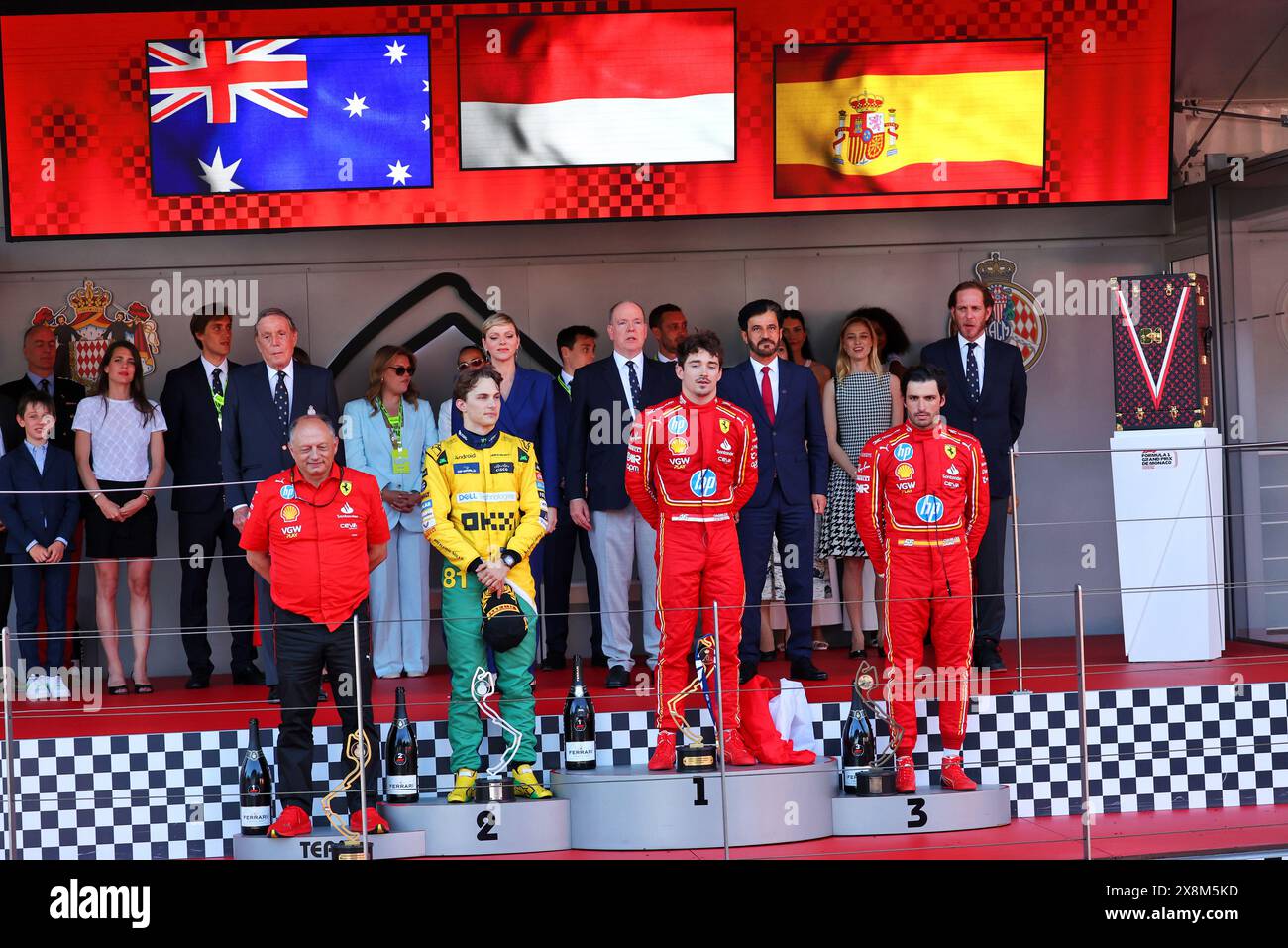 Monaco, Monte Carlo. 26th May, 2024. The podium (L to R): Frederic ...