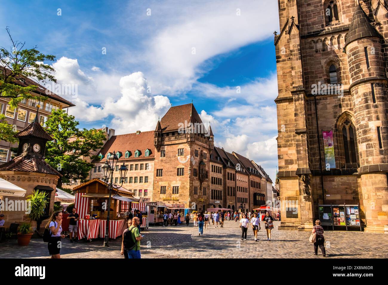 Nurnberg, Germany - 29 August 2022: Old city center in Nuremberg ...