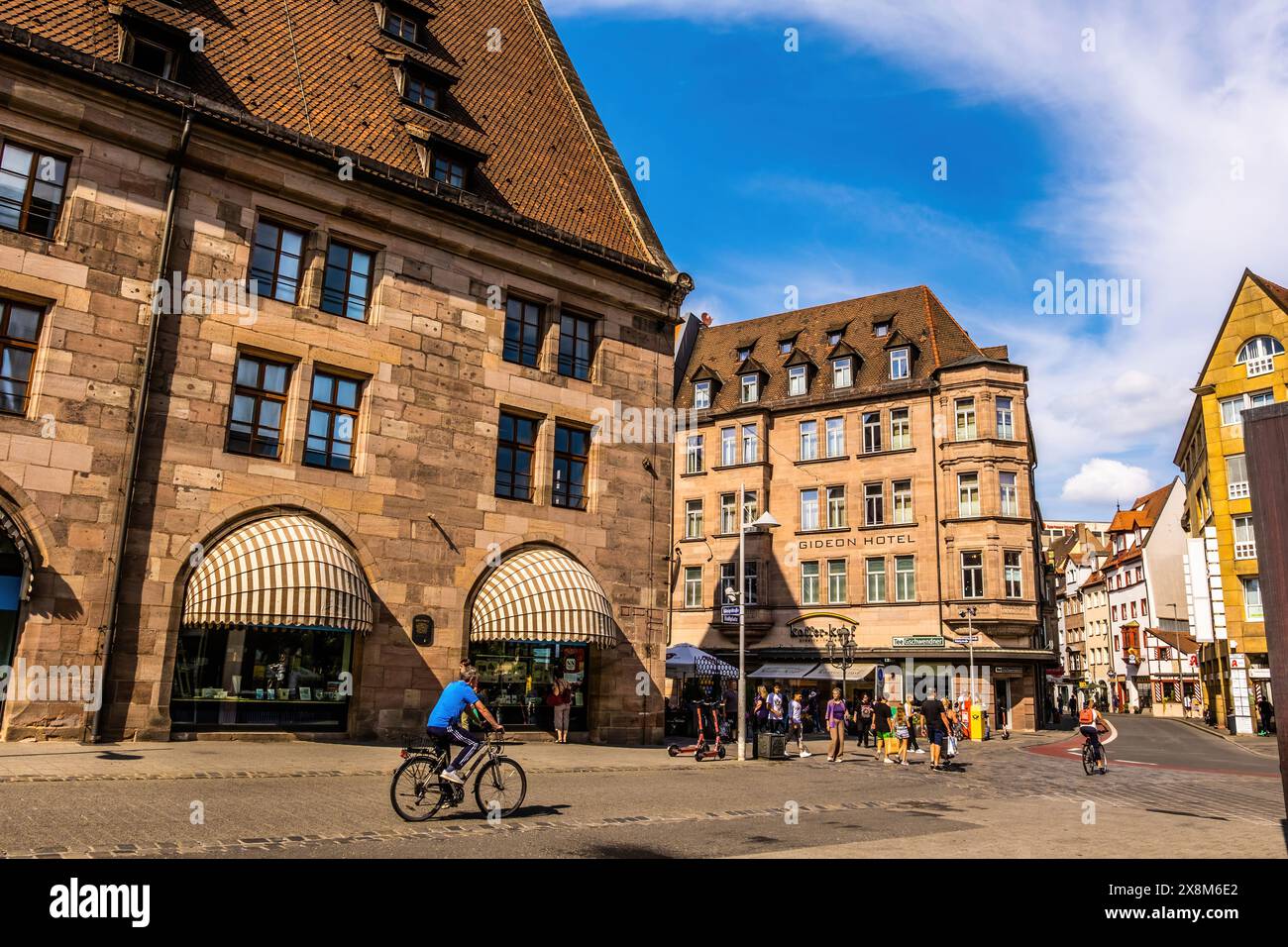 Nurnberg, Germany - 29 August 2022: Old city center in Nuremberg ...