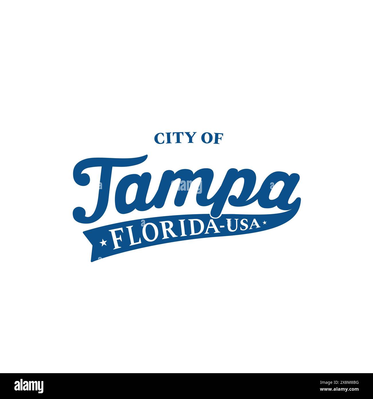 City of Tampa lettering design. Tampa, Florida typography design ...