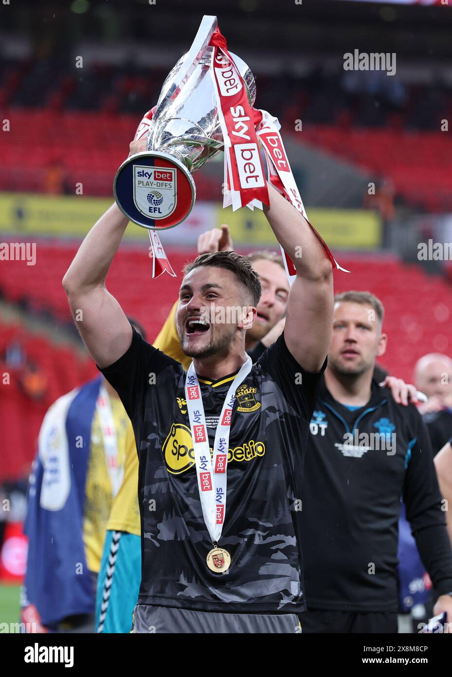 London, UK. 26th May, 2024. Taylor Harwood-Bellis of Southampton lifts ...