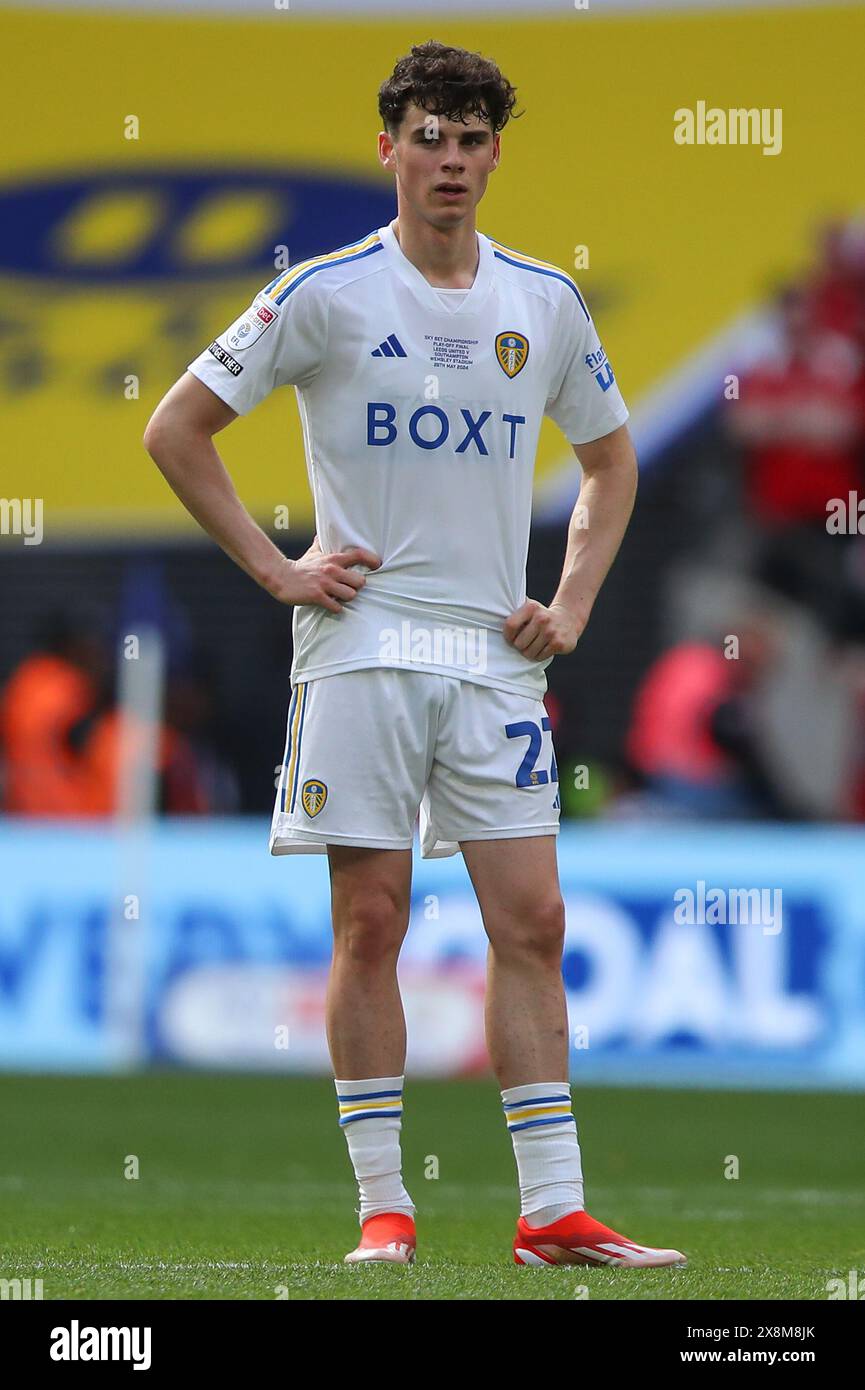 Archie Gray of Leeds United during the Sky Bet Championship Play-Off ...