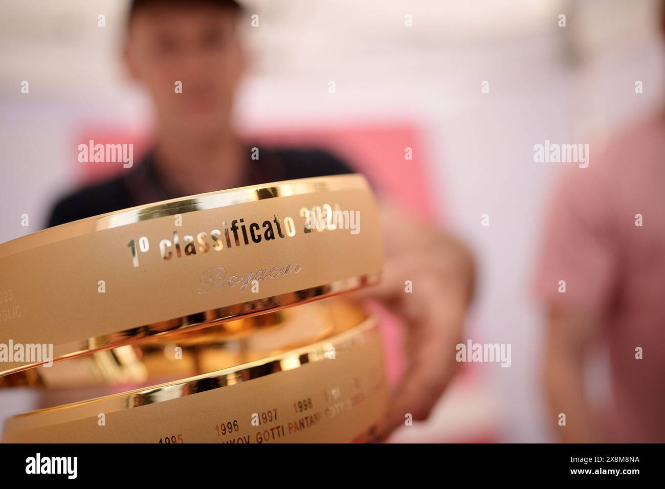 Roma, Italia. 26th May, 2024. The preparation of the endless trophy ...