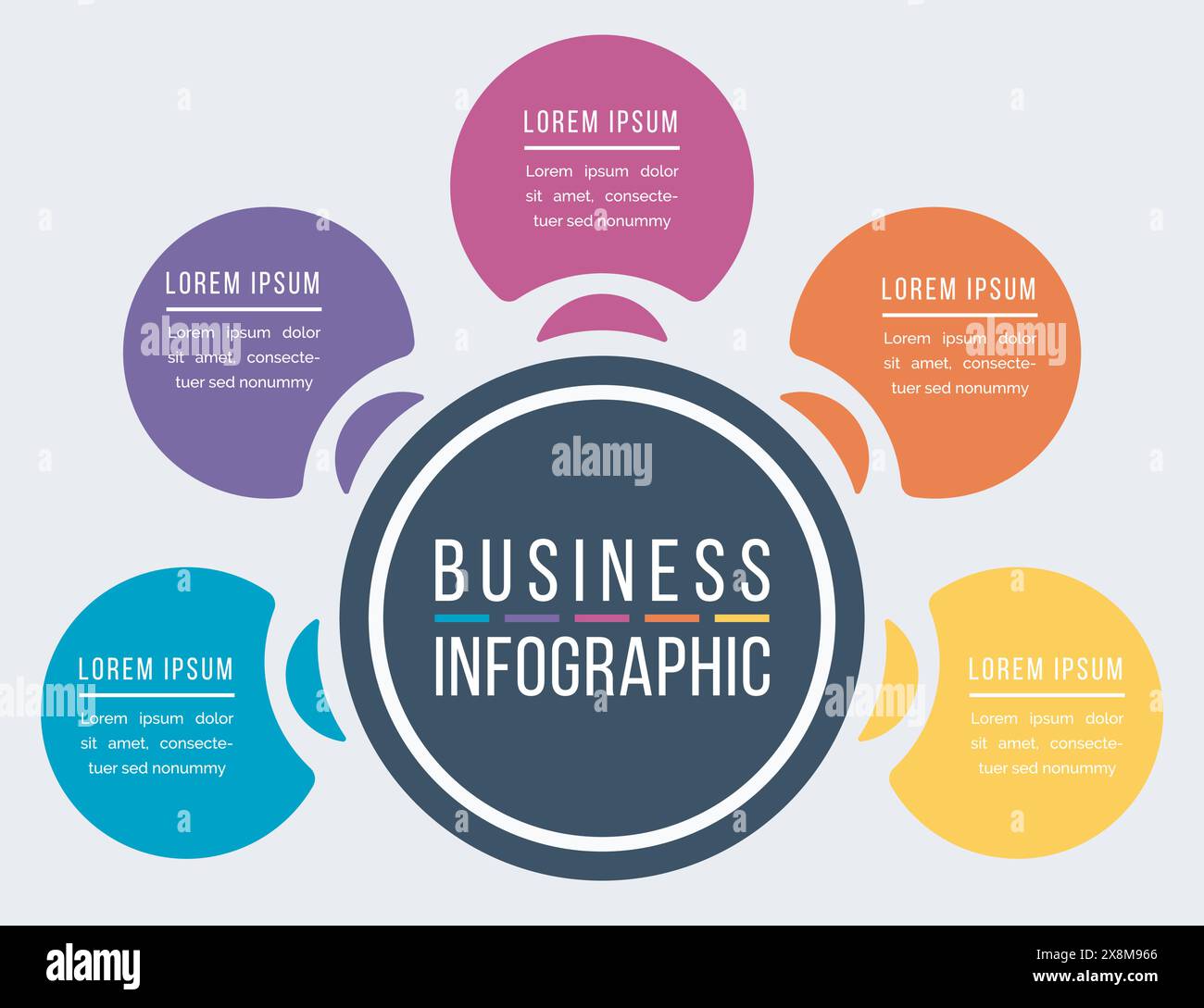 Infographic design 5 Steps, objects, elements or options business ...