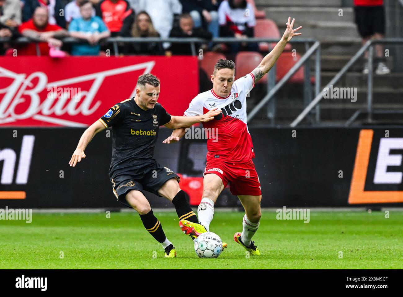 UTRECHT - (l-r) Philippe Rommens of Go Ahead Eagles, Jens Toornstra of FC Utrecht during the ...