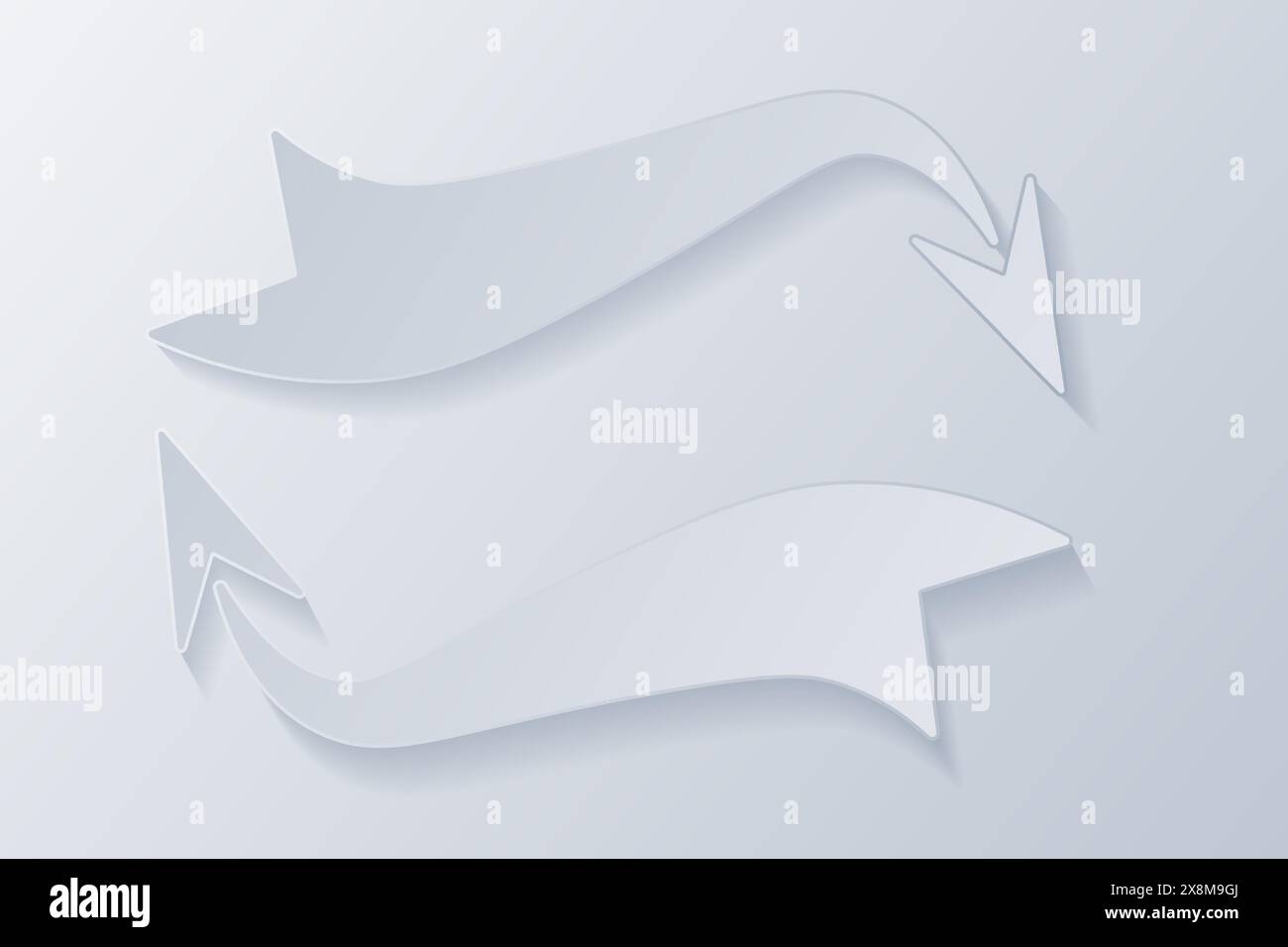 Papercut Grey White infografic arrows Stock Vector Image & Art - Alamy