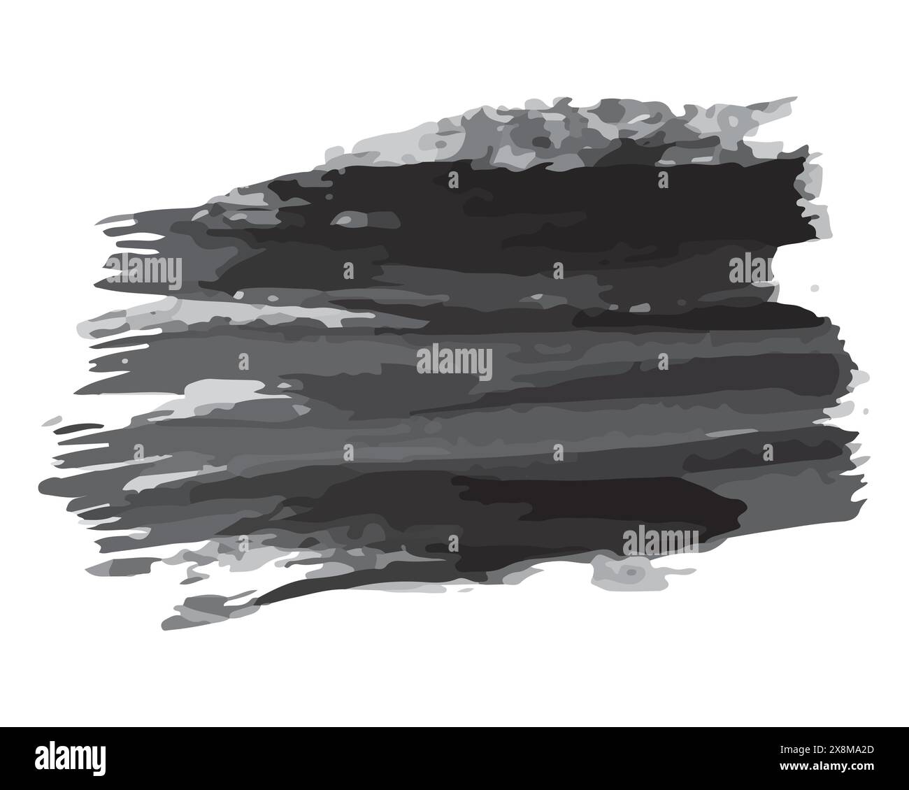 Black hand drawn ink stain. Ink spot isolated on white background ...