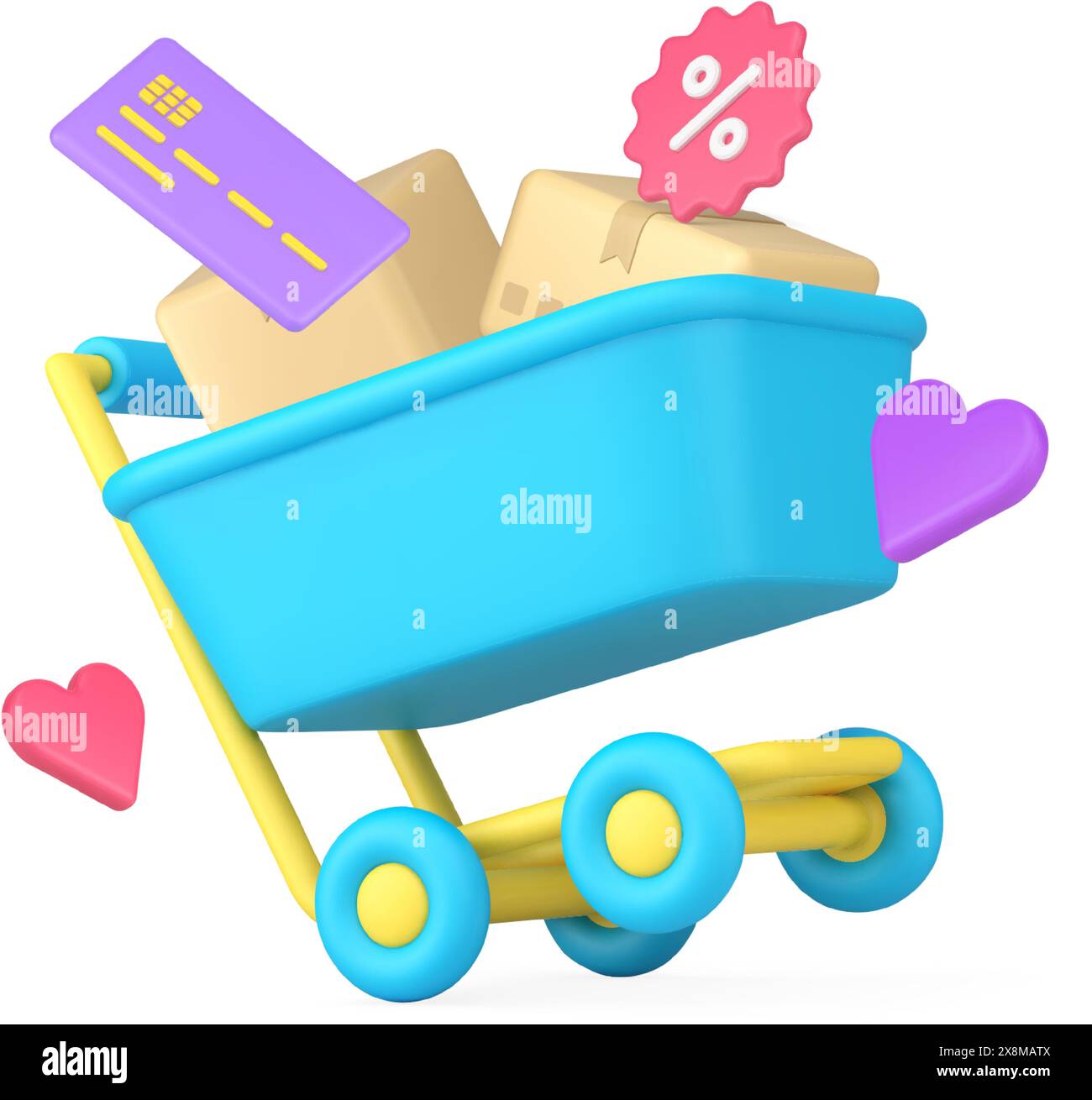 Shopping purchase sale discount goods buying special offer 3d icon ...