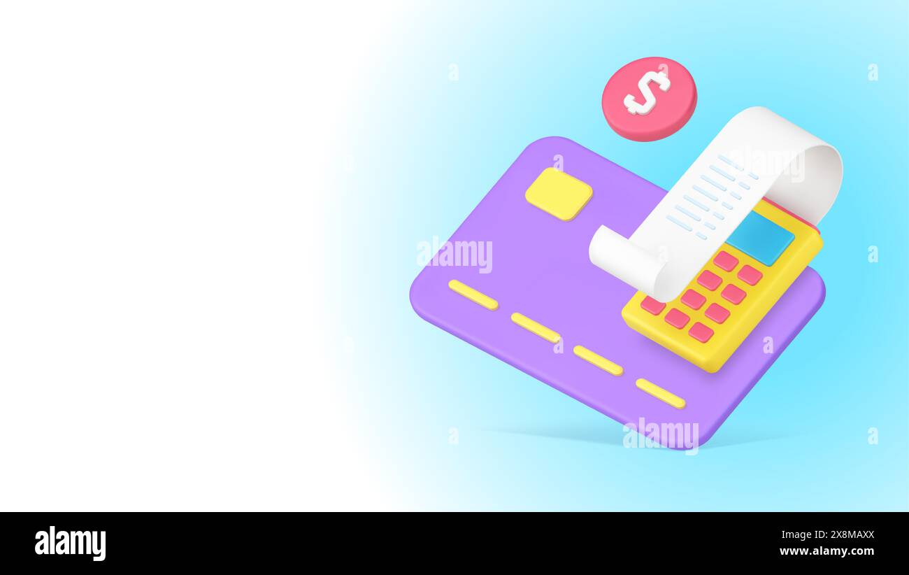 Card payment success cashless financial banking transaction complete 3d ...