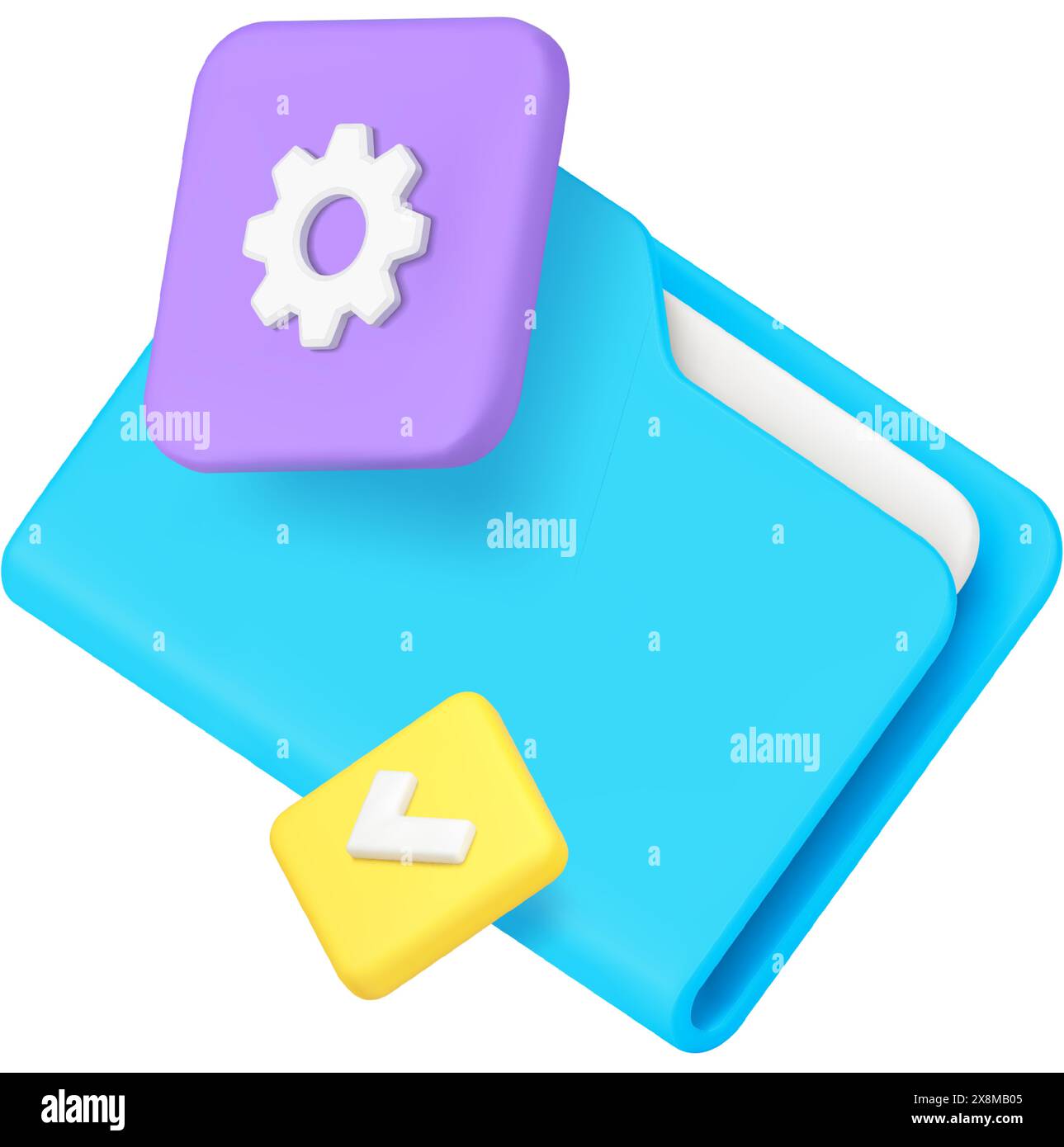 Document folder archive storage management settings file administration 3d icon realistic vector ...