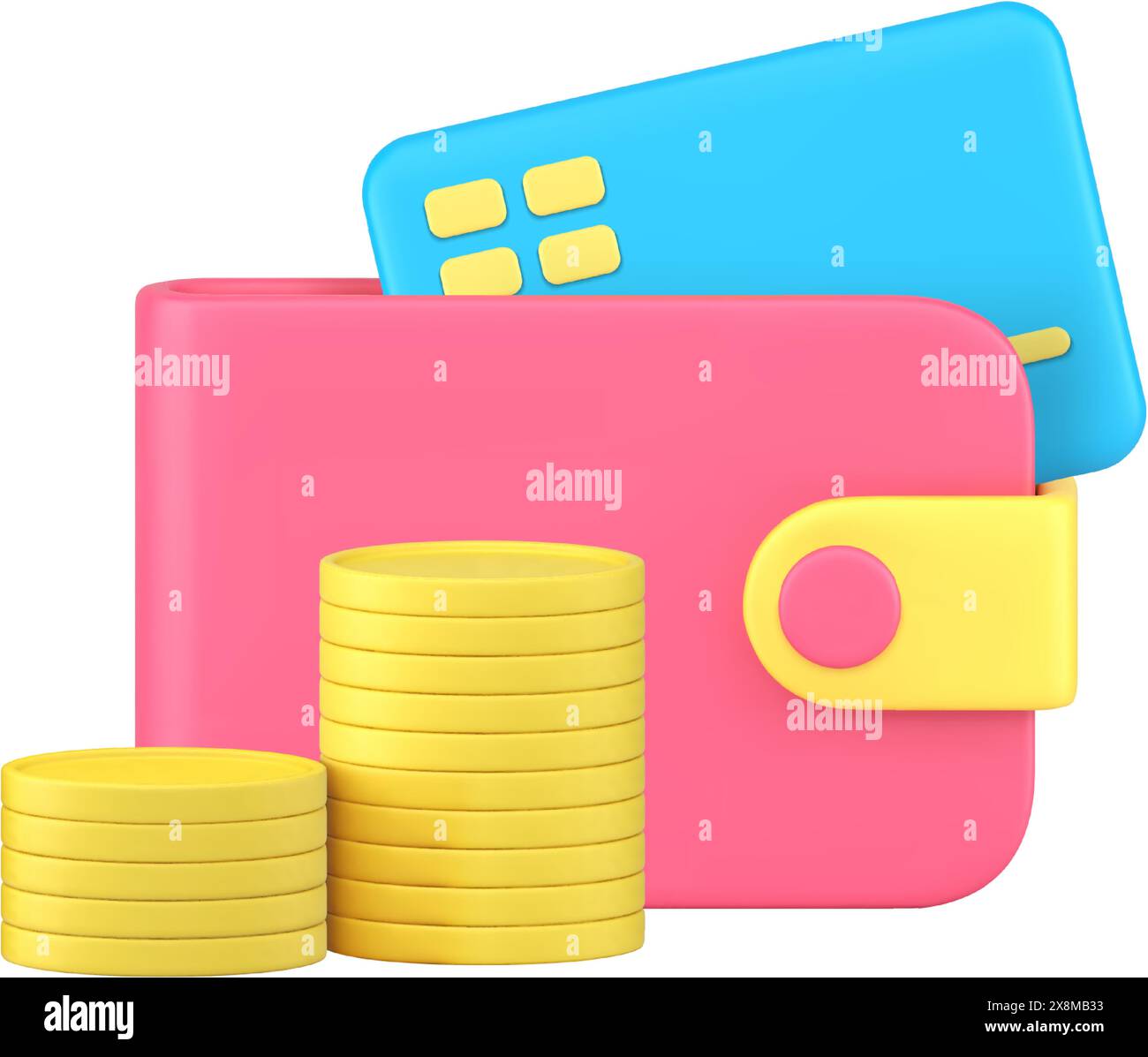 Financial independence savings salary richness wallet with card and ...