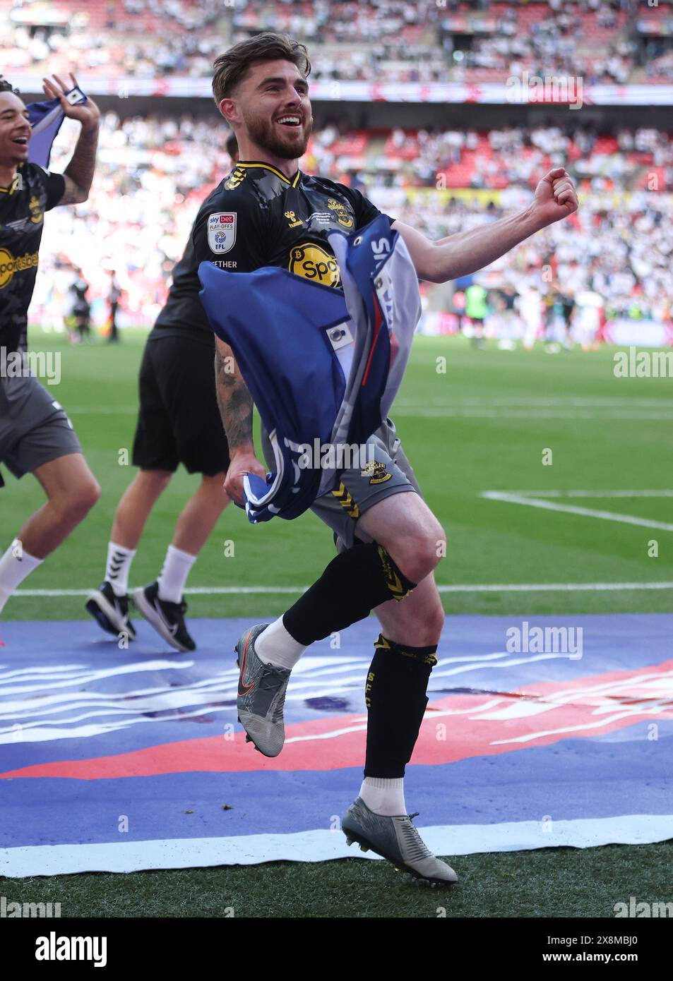 London, UK. 26th May, 2024. Ryan Manning of Southampton celebrates ...