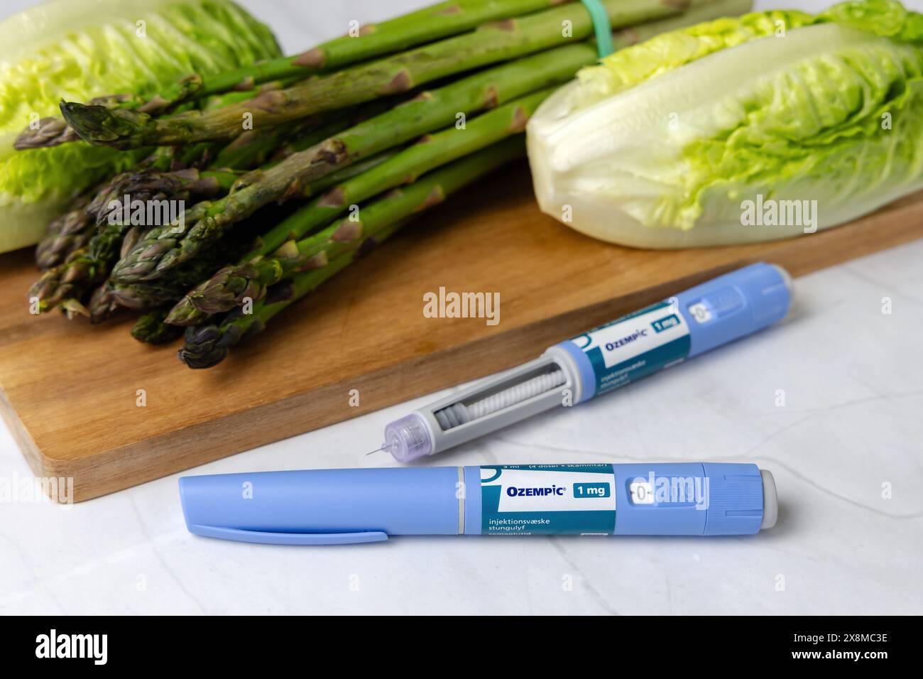 Ozempic Insulin injection pen for diabetics and weight loss. Denmark - May 26, 2024 Stock Photo ...