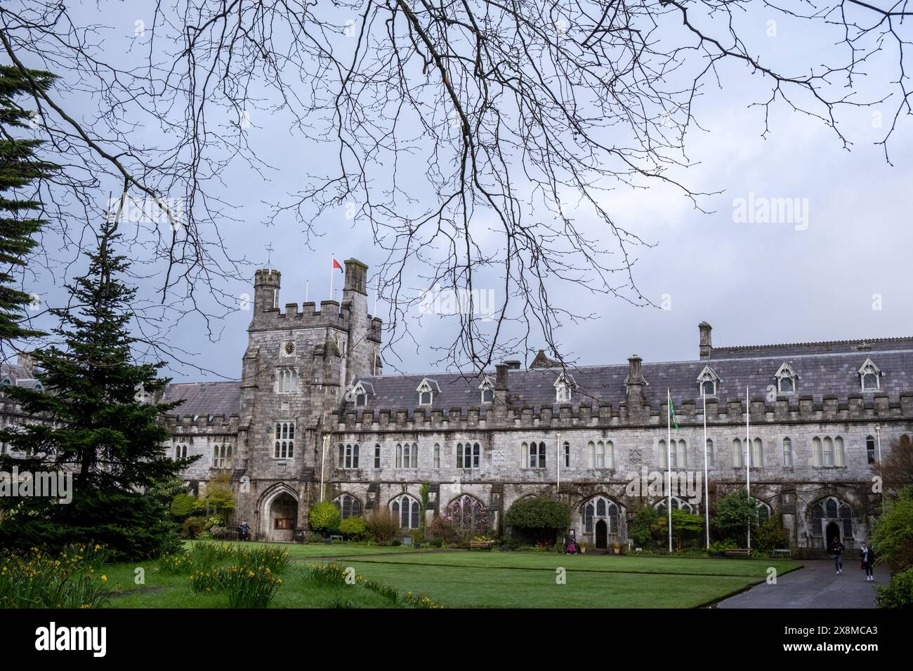 UCC University college cork education main building and gardens Stock ...