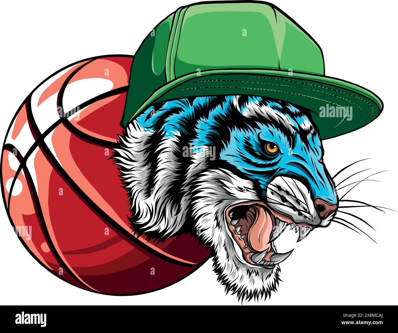 Tiger head in detailed style hi-res stock photography and images - Alamy