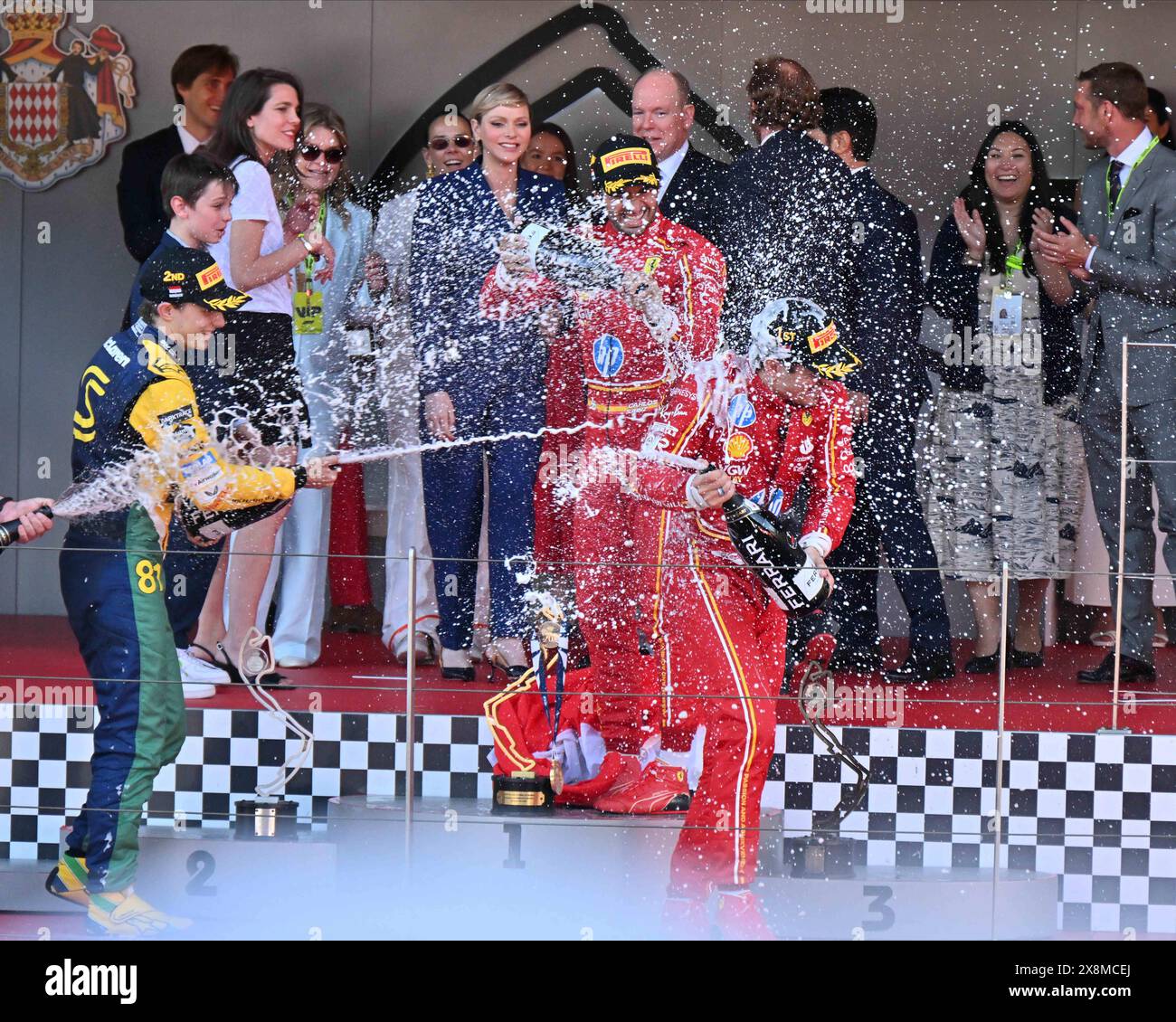Monk, Monk. 26th May, 2024. Monaco, Albert II of Monaco and Charlène ...