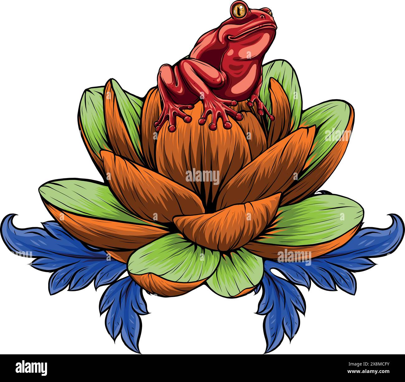 Beautiful flower Lily Lotus vector illustration design Stock Vector ...
