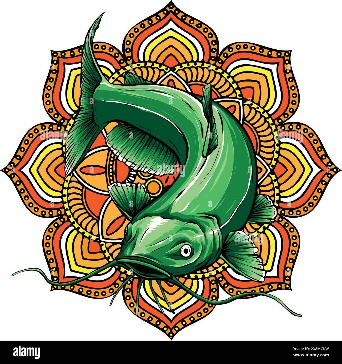 Cartoon of colored catfish vector illustration design Stock Vector ...