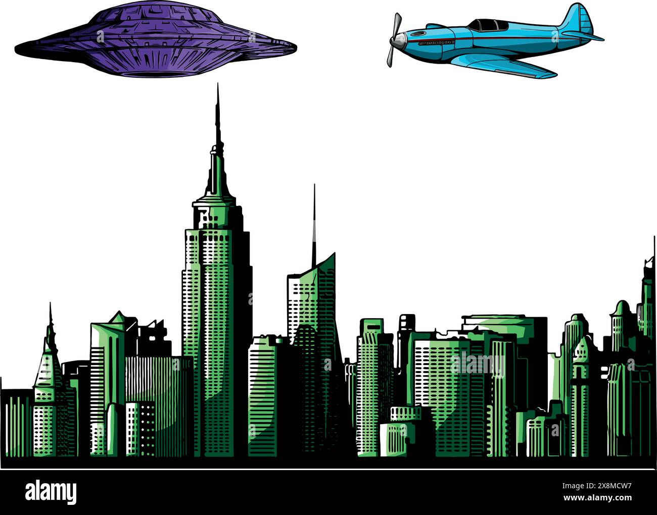 Vector illustration of old fighter plane design Stock Vector Image ...