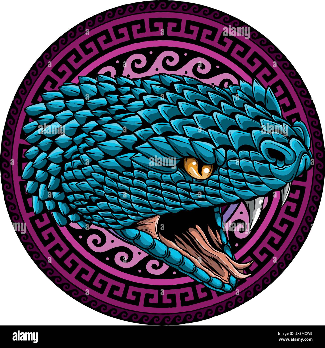 snake head hand drawn vector illustration design Stock Vector Image ...