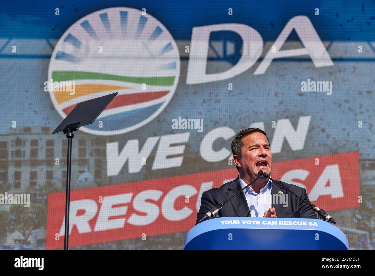 Benoni, South Africa. 26th May, 2024. John Steenhuisen, leader of the ...