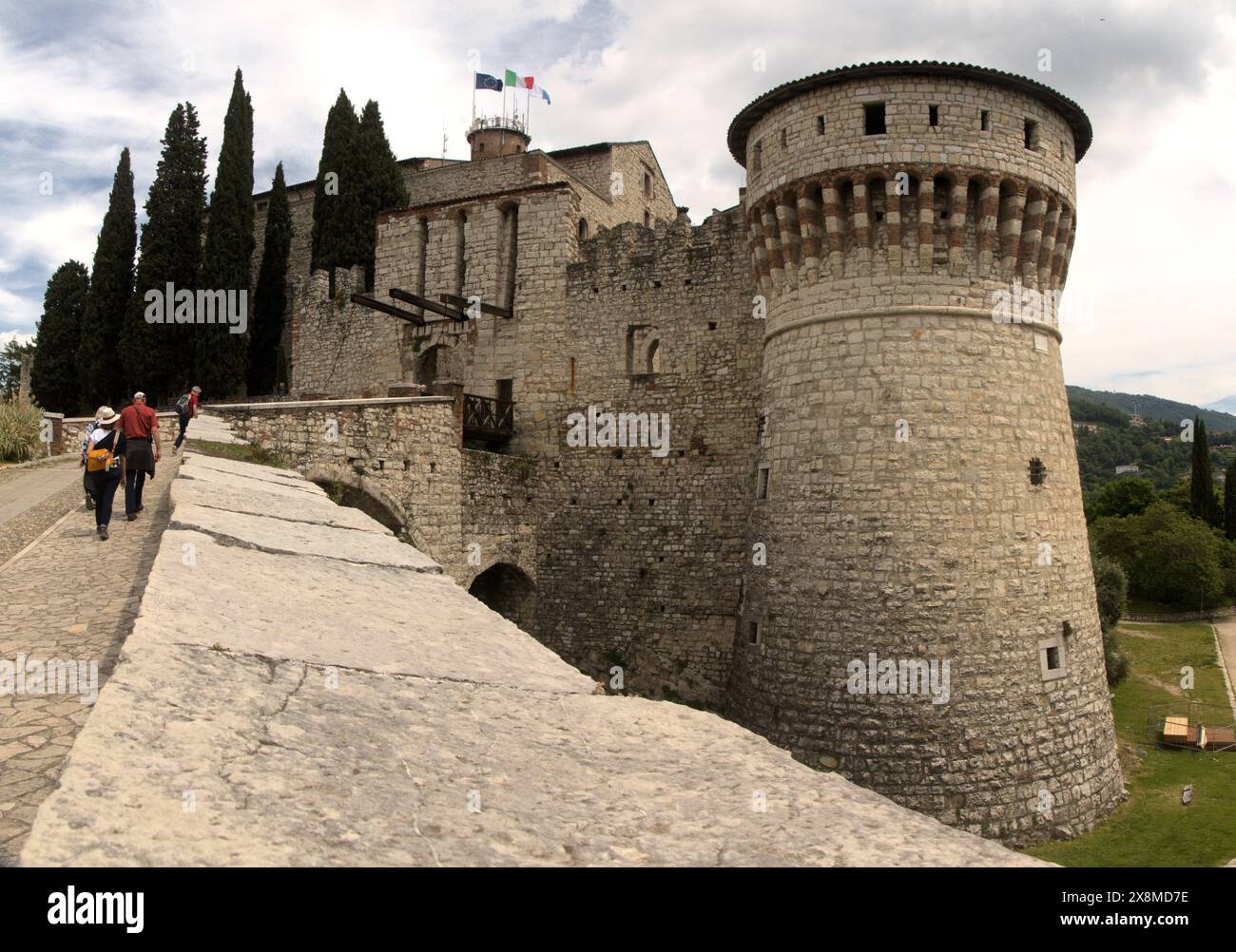 Brescia castle in Lombardy Stock Photo - Alamy