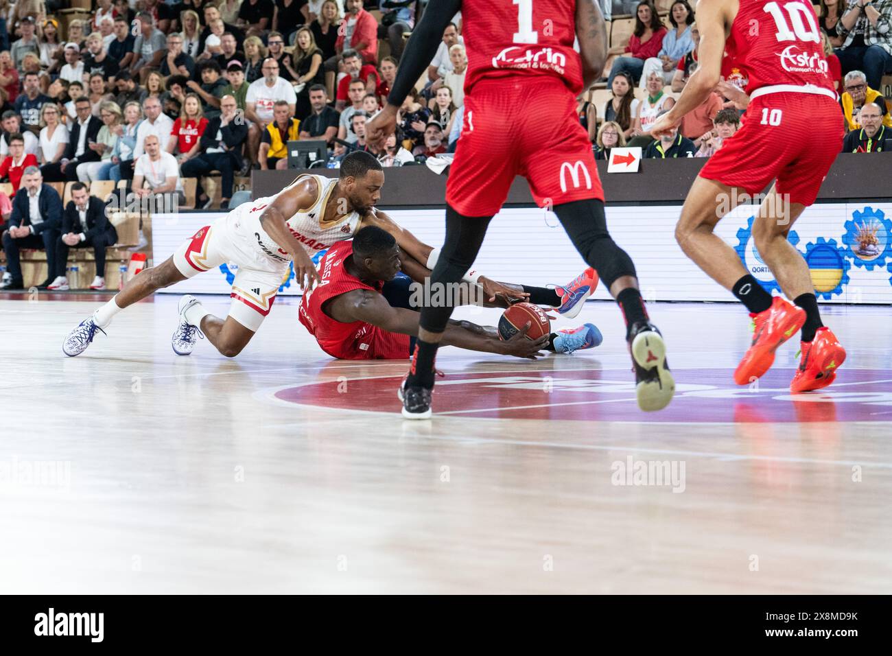 Monaco, Monaco. 25th May, 2024. Monaco player #3 Jordan Loyd and JL ...