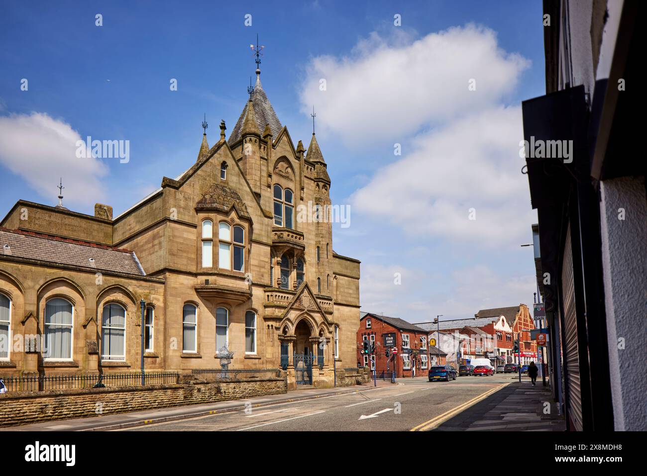 Tameside Gtr Manchester Ashton-under-Lyne Library on Old Street Stock ...