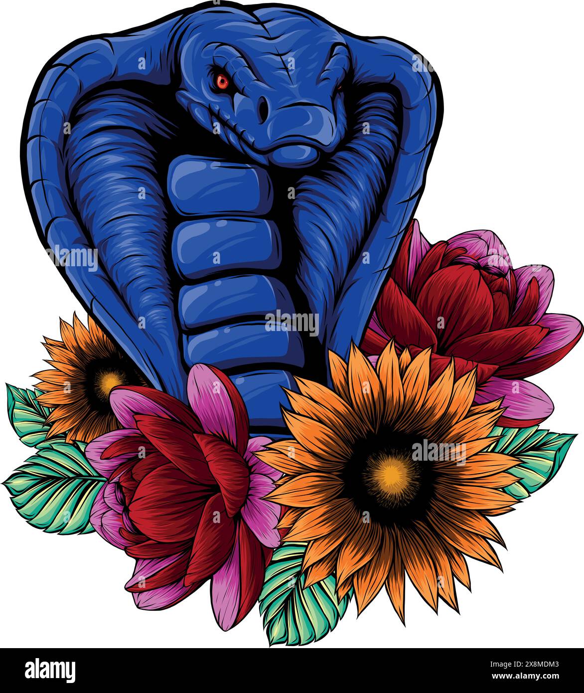 animal cobra head colored vector illustration design Stock Vector Image ...