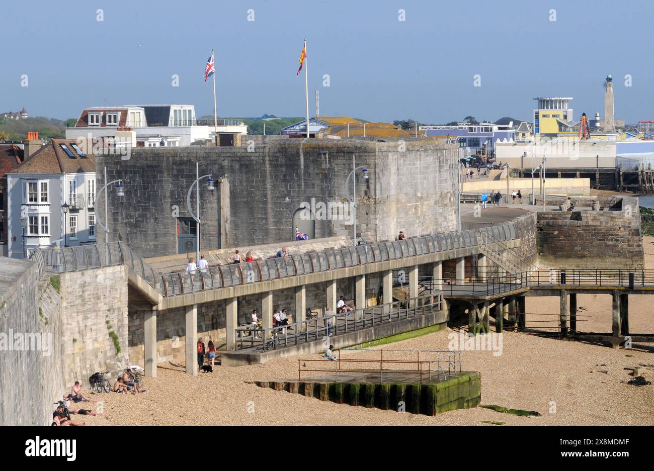 ENGLAND COASTAL PATH, THE HOT WALLS, THE SQUARE TOWER, SALLYPORT AND ...