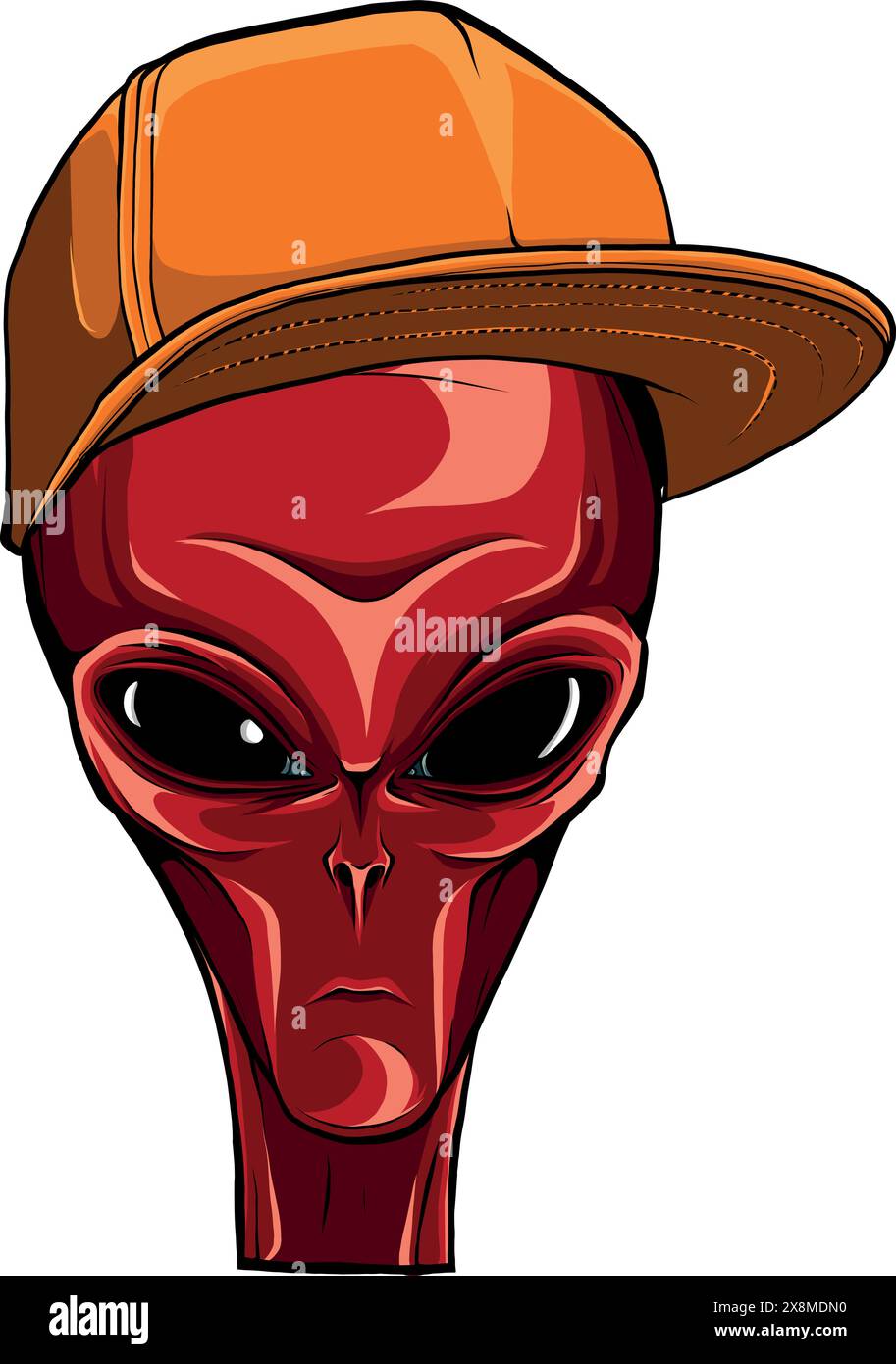 Alien head. vector illustration design of extraterrestrial humanoid ...