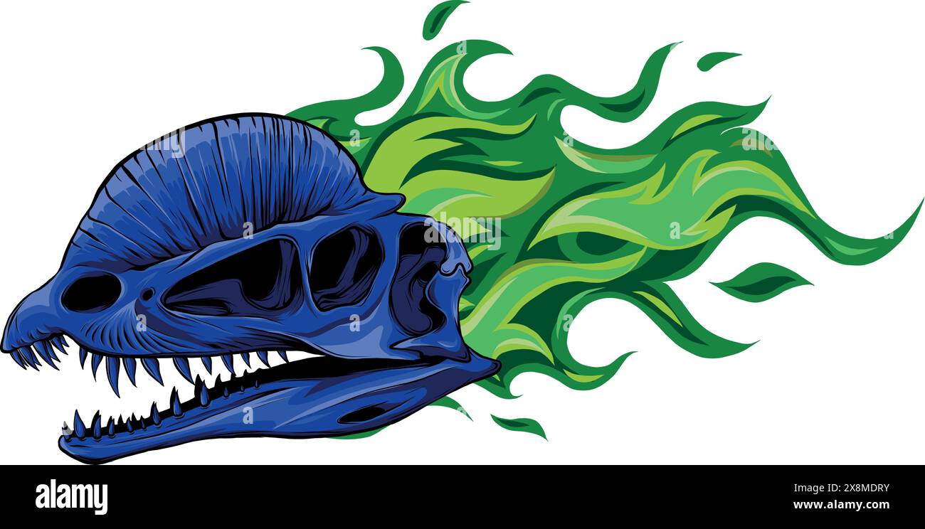skull of dilophosaurus dinosaur vector illustration design Stock Vector Image & Art - Alamy