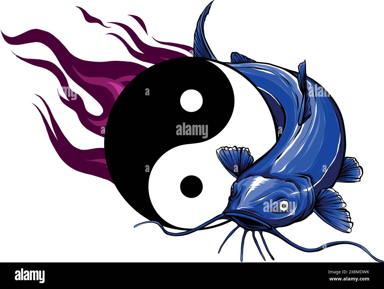 Cartoon of colored catfish vector illustration design Stock Vector ...