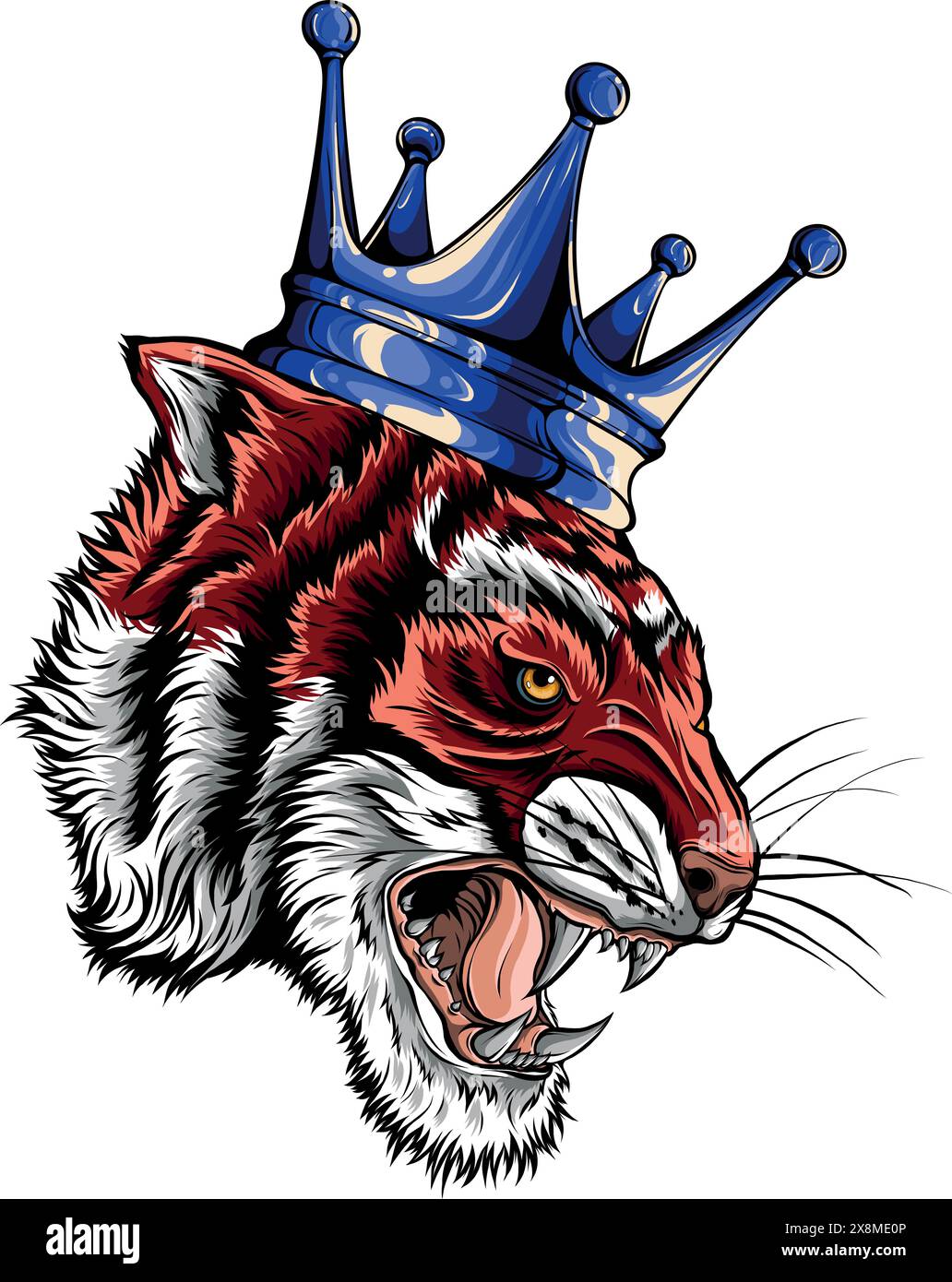 tiger head in detailed style vector illustration design Stock Vector ...