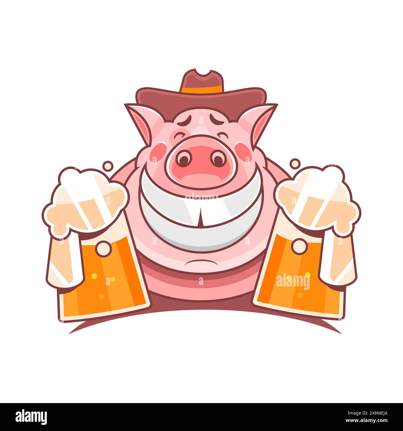 Cartoon beer mug character in retro style for bar banner. Vector ...
