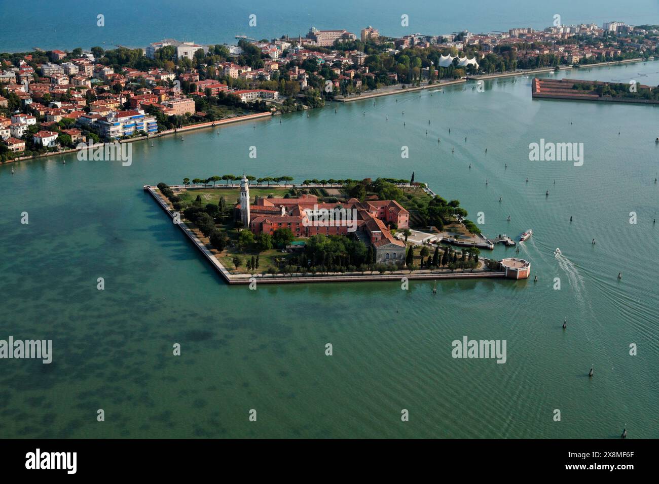 Italy, Venice, Murano Island, San Lazzaro degli Armeni Island and ...
