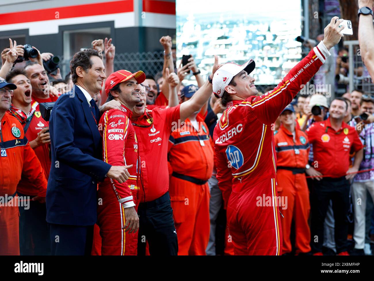 Monte-Carlo, Monaco. 26th May, 2024. John Elkann (ITA, Ferrari Executive Chairman), #55 Carlos ...