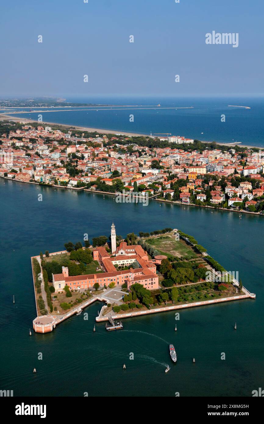 Italy, Venice, Murano Island, San Lazzaro degli Armeni Island and ...