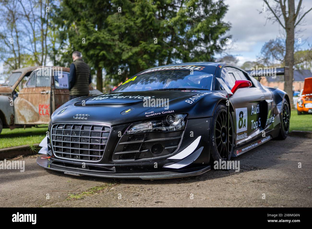 Audi R8, on display at the April Scramble held at the Bicester Heritage ...