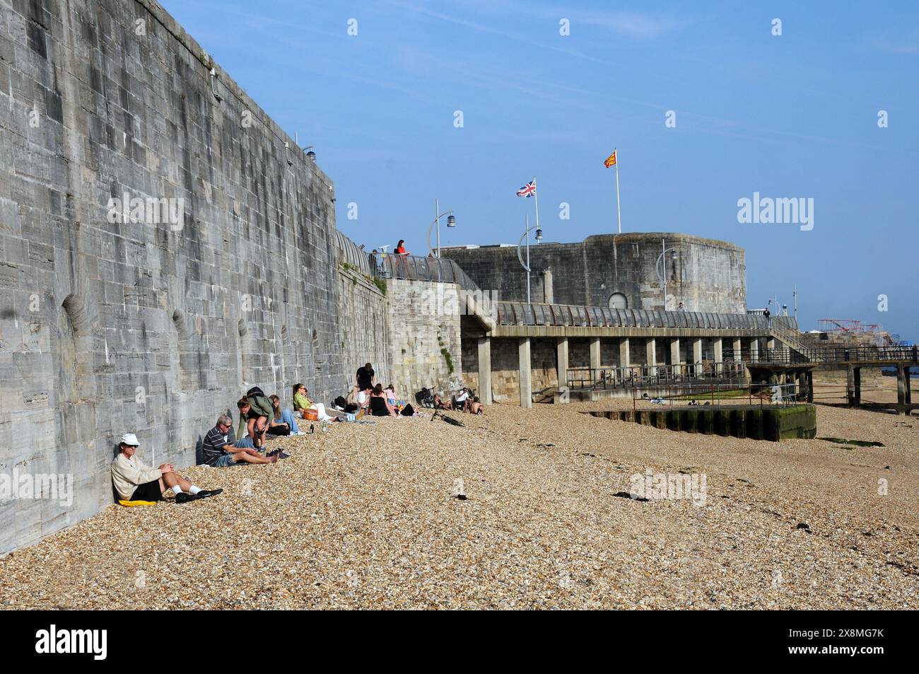 ENGLISH COASTAL PATH, SQUARE TOWER, POINT BATTERY, POINT BARRACKS, HOT ...