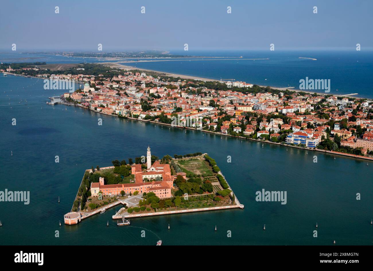 Italy, Venice, Murano Island, San Lazzaro degli Armeni Island and ...