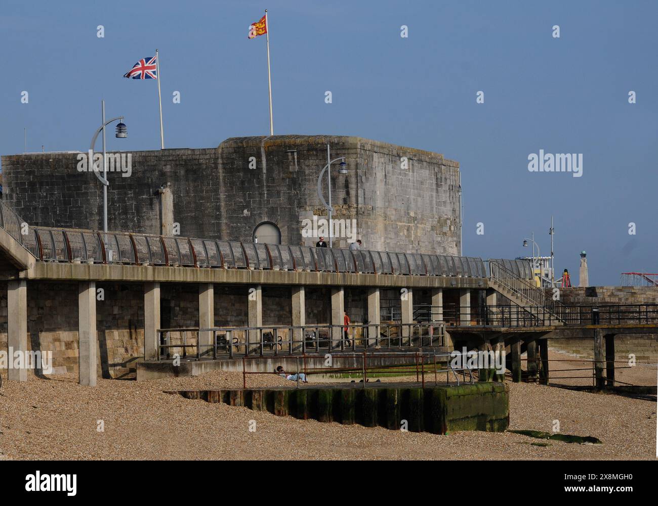 ENGLISH COASTAL PATH, SQUARE TOWER POINT BATTERY, POINT BARRACKS, HOT ...