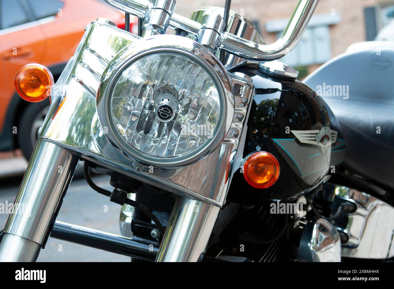 Harley Davidson Fat Boy Motorcycle Stock Photo - Alamy