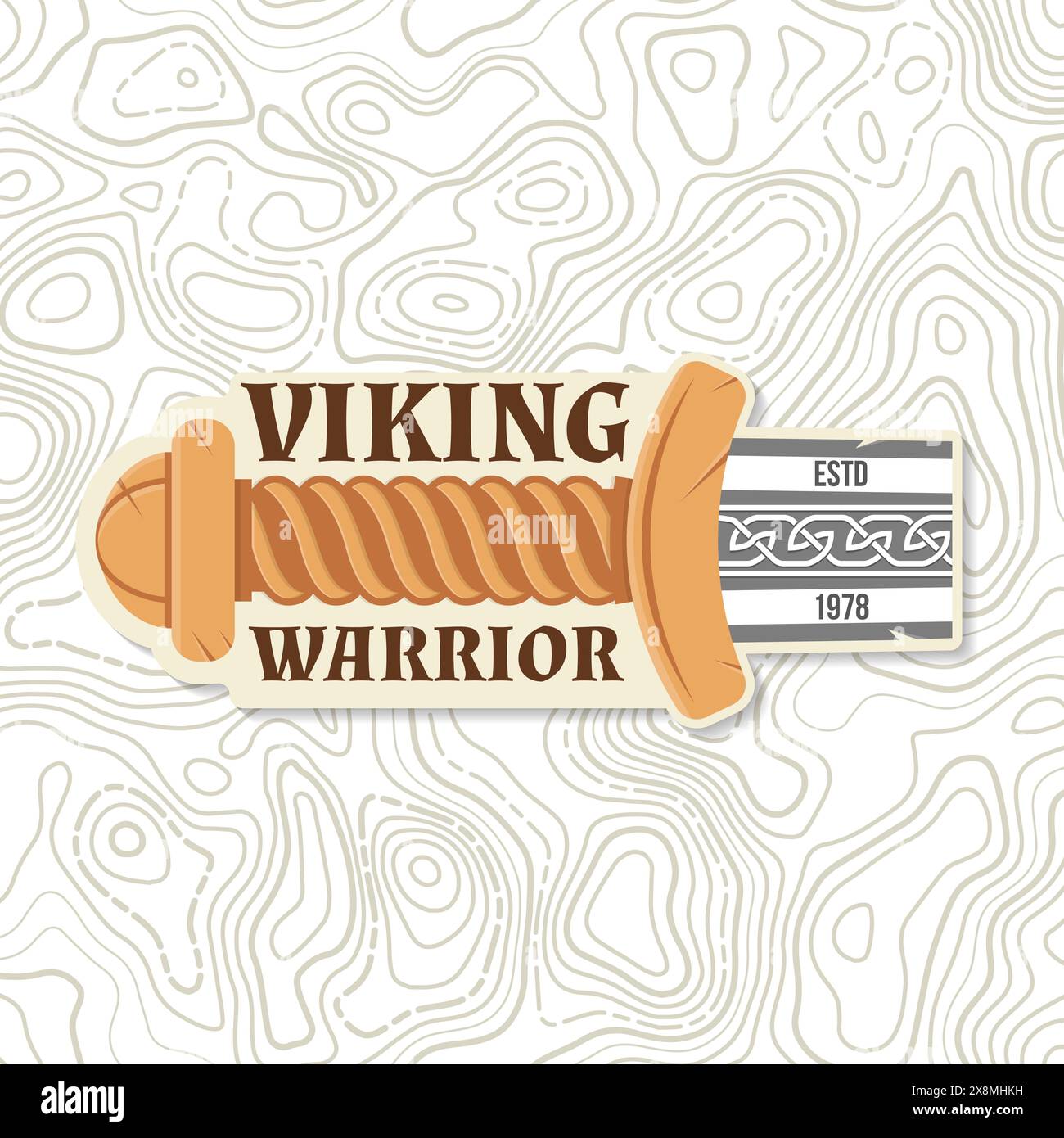 Vintage sword labels logo set hi-res stock photography and images - Alamy