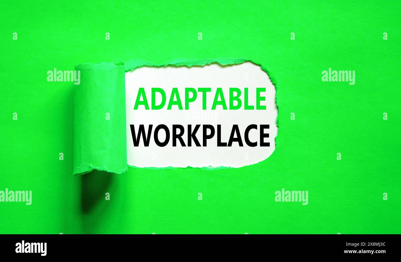 Adaptable workplace symbol. Concept words Adaptable workplace on ...