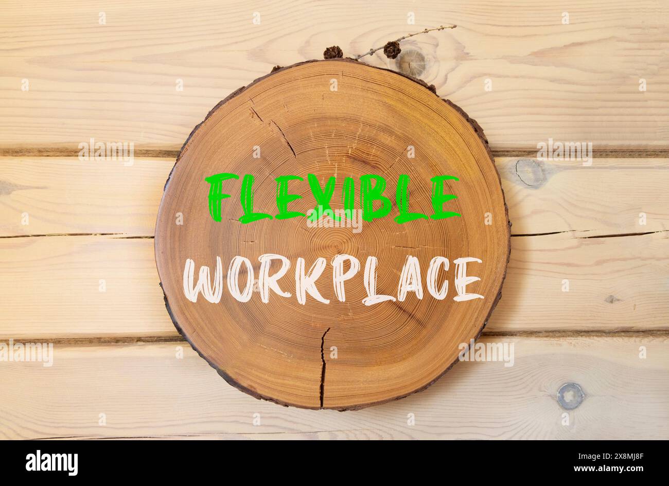 Flexible workplace symbol. Concept words Flexible workplace on ...
