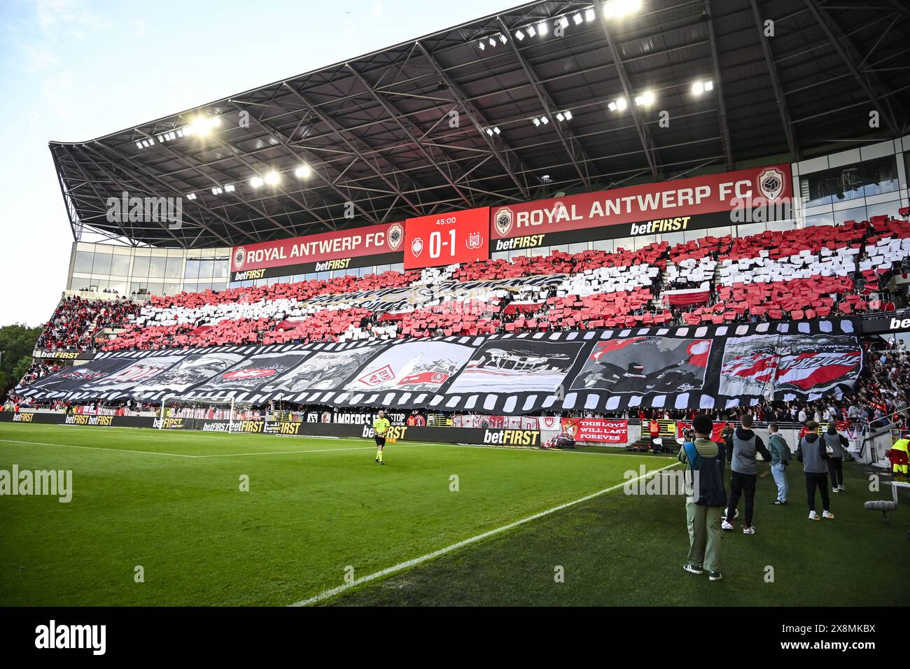 Antwerp, Belgium. 26th May, 2024. Antwerp's supporters pictured before ...