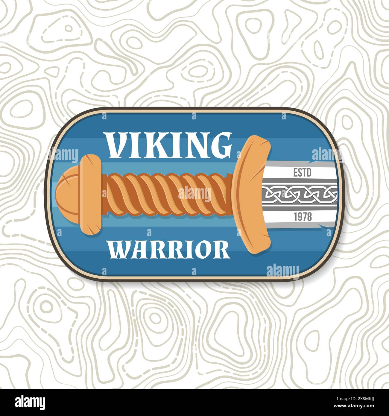 Viking warrior logo, badge, sticker. Vector illustration. For emblems ...