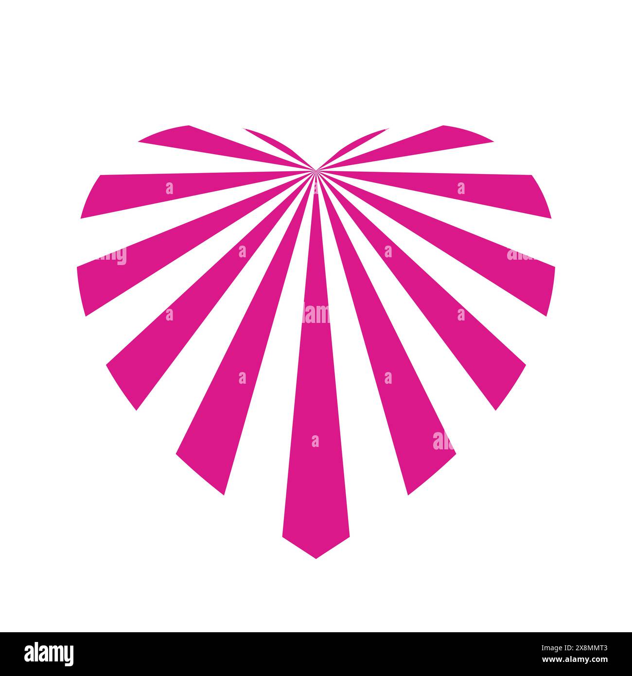 Barbie heart line halo. Light ray hearth. Pink beam love isolated on ...